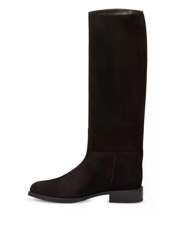 MARETTO Knee-high Suede Boots - Brown
