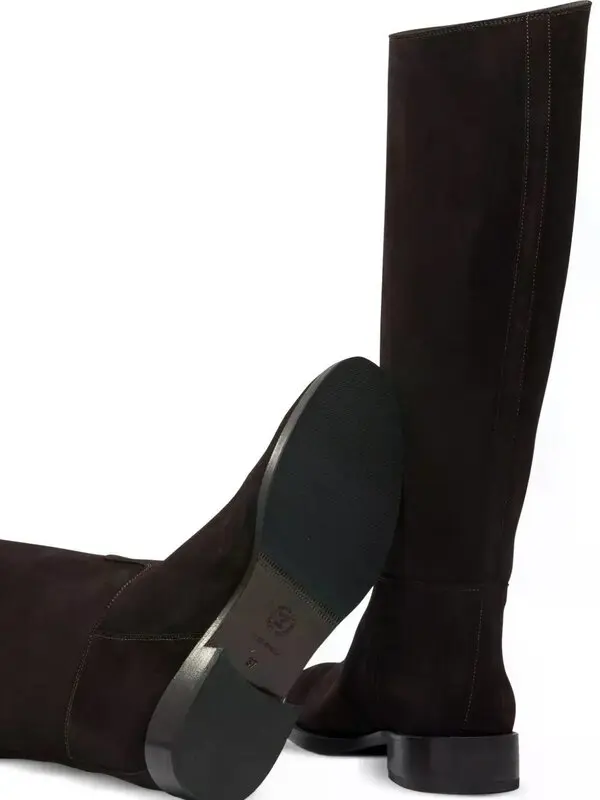 MARETTO Knee-high Suede Boots - Brown