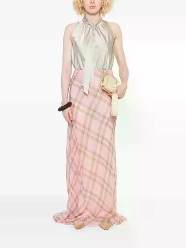 FORTE_FORTE Satin Bow-tie Top