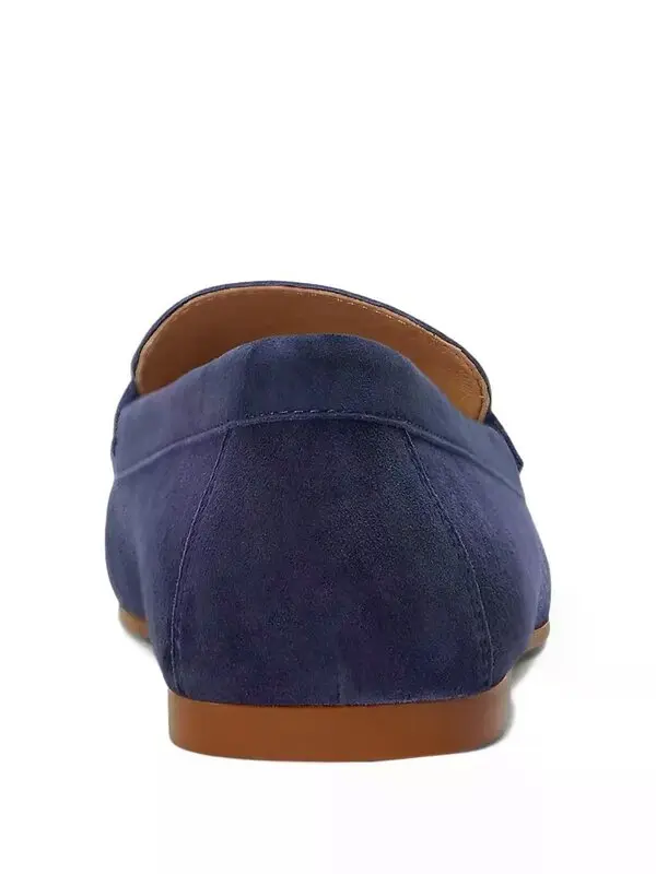 Ralph Lauren Suede Pumps With Gold-tone Logo Plaque