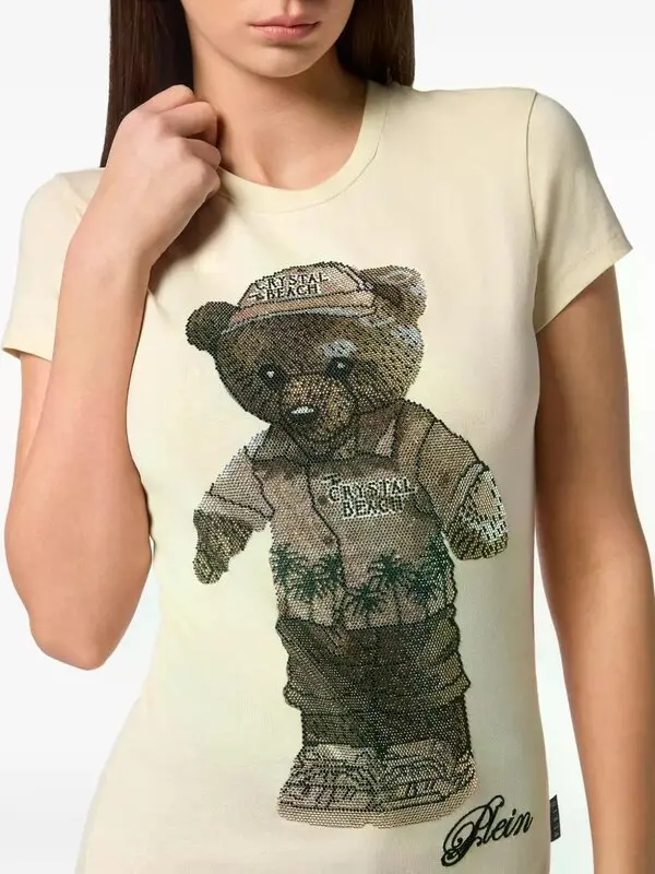 Philipp Plein Crystal-embellished Teddy Motif T-shirt