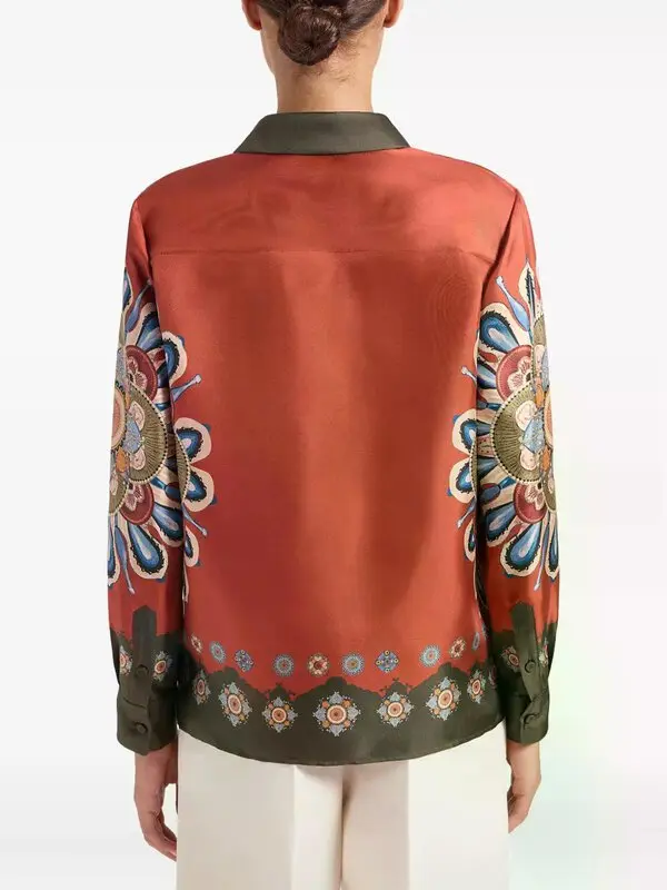 La DoubleJ Placée-print Long-sleeve Shirt