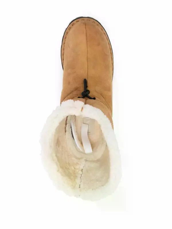 Prada Shearling Drawstring Boots