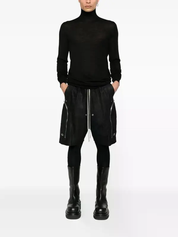 Rick Owens High-neck Wool Sweater - Black