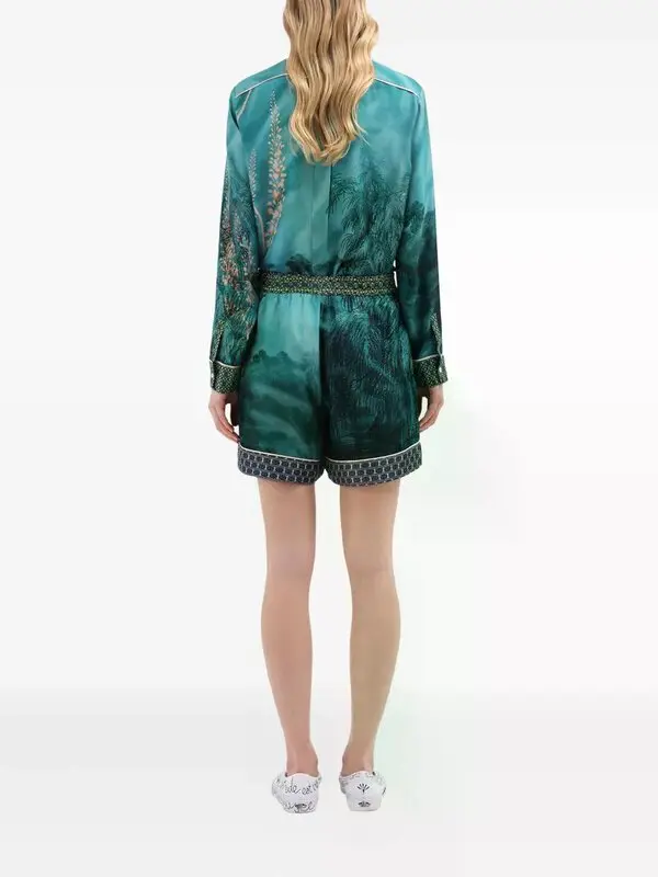 PIERRE-LOUIS MASCIA Printed Silk Shorts