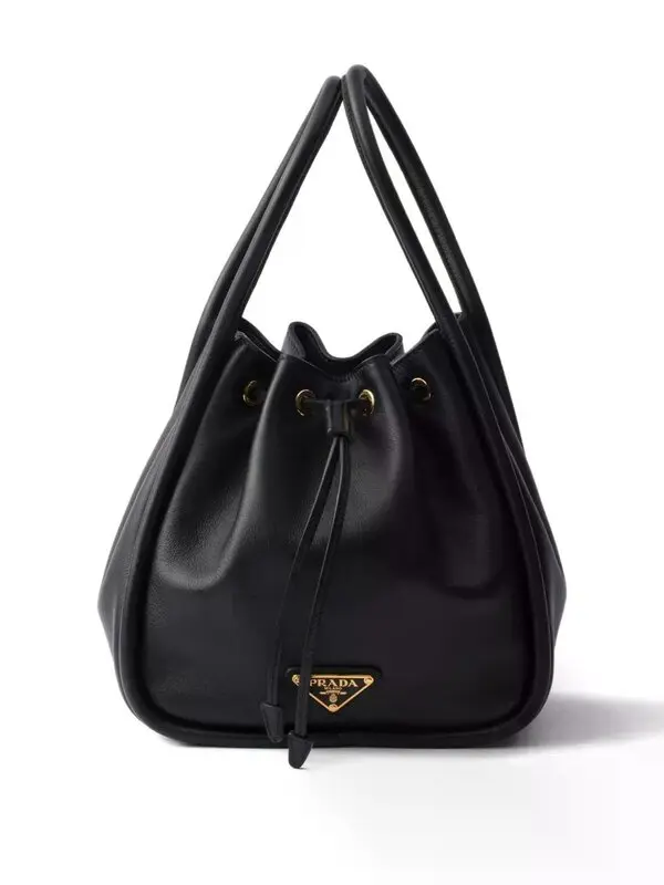 Prada Leather Drawstring Bucket Bag