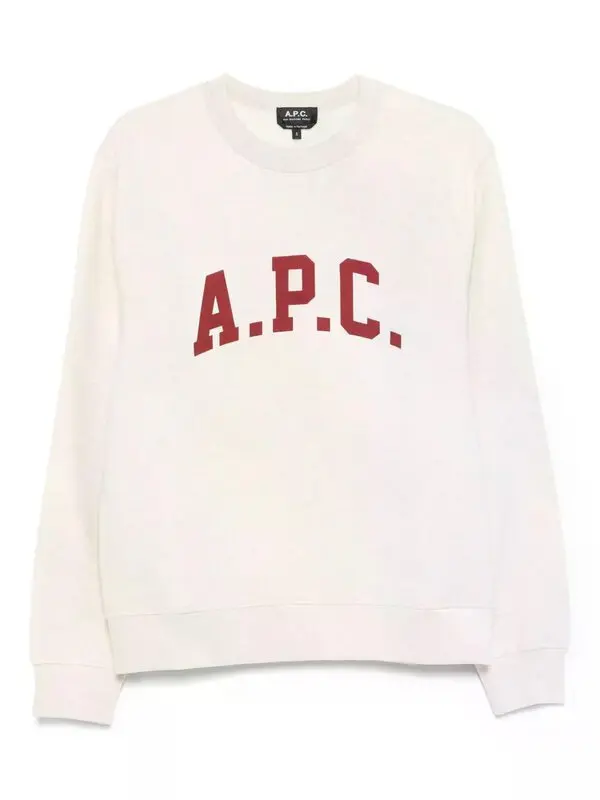 A.p.c. Logo-print Crew Neck Sweatshirt