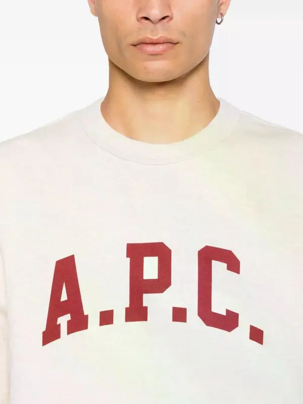 A.p.c. Logo-print Crew Neck Sweatshirt