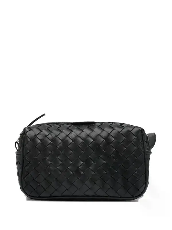 Officine Creative Woven Leather Wash Bag