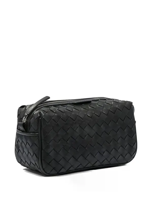 Officine Creative Woven Leather Wash Bag