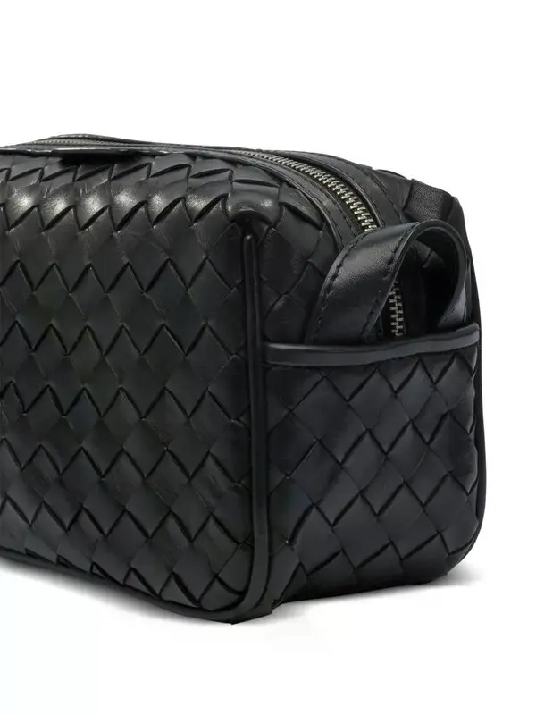 Officine Creative Woven Leather Wash Bag