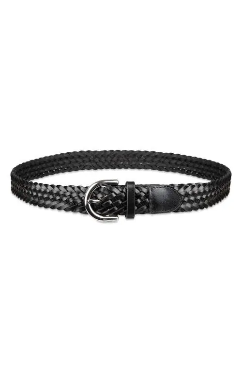 Cole Haan Braided Leather Belt - Black