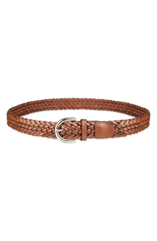 Cole Haan Braided Leather Belt - Tan
