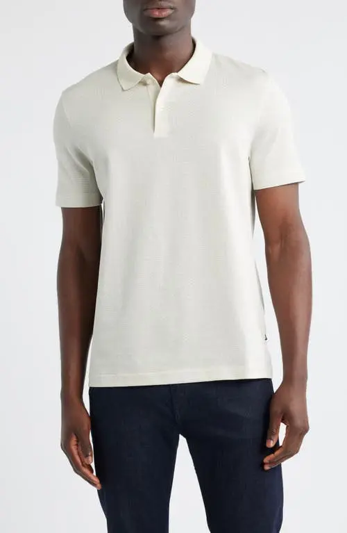 BOSS Parlay Cotton Polo - Open White