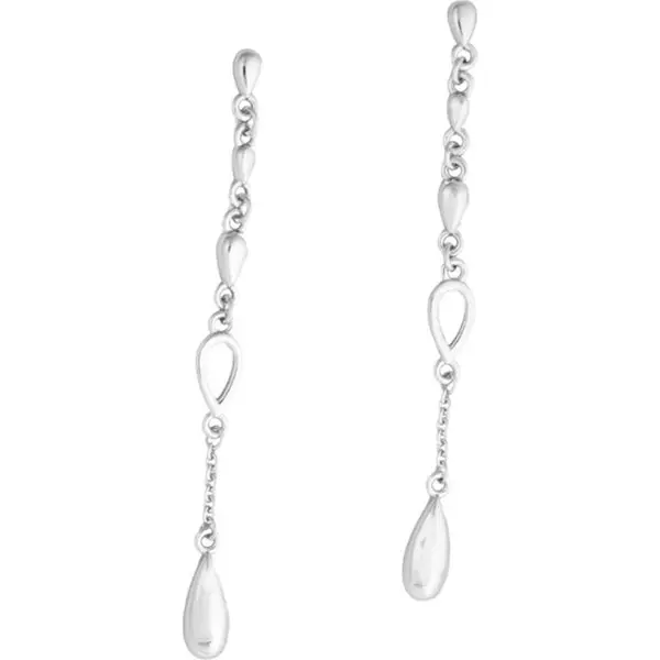 LUCY QUARTERMAINE Station Petal Drop Earrings - Sterling Silver