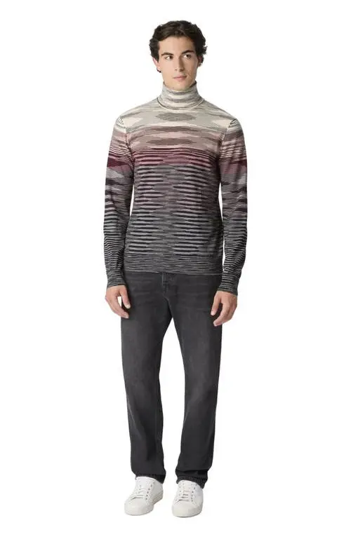 Missoni Flame Wool High-neck Sweater - Beige & Burgundy