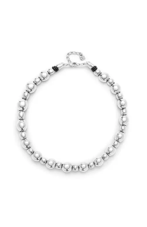 UNODE50 Polished Bead Necklace - Silver
