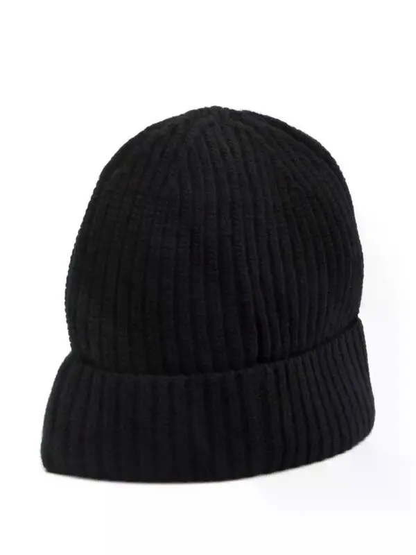 Stone Island Ribbed-knit Beanie - Black