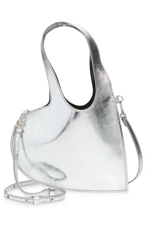Coperni Mini Heart Metallic Leather Crossbody Tote