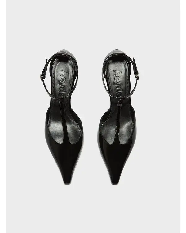 AeydĒ Liz T-strap Pumps - Black
