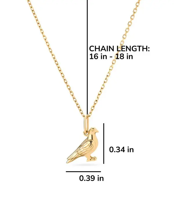 ANA LUISA Solid Pigeon Charm Necklace