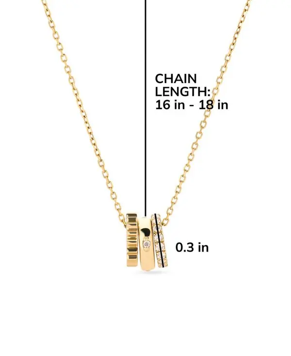 ANA LUISA Solid Yellow & Lab-grown Diamond Zeno Charm Necklace