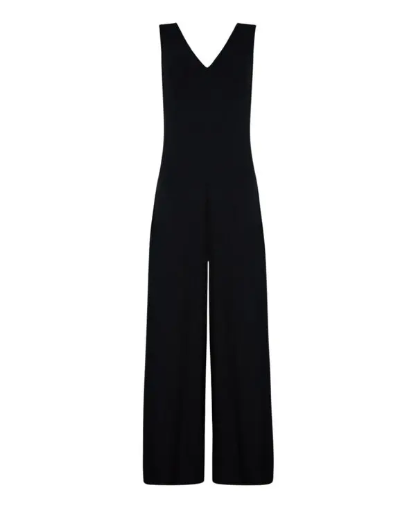 RO & ZO Jersey Sleeveless V-neck Jumpsuit