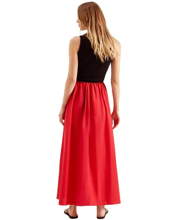 RO & ZO Cotton Poplin Maxi Skirt
