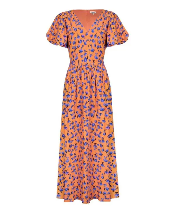 RO&ZO Floral Print Puff Sleeve Dress