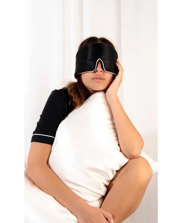 DROWSY Pipe Dreams Silk Sleep Mask - Black