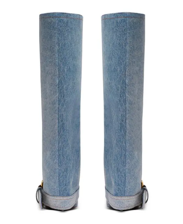 Balmain Anthem Denim Boots
