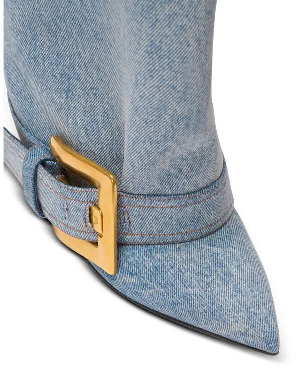 Balmain Anthem Denim Boots