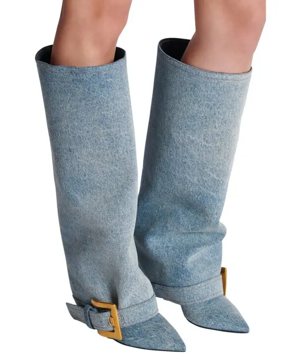 Balmain Anthem Denim Boots