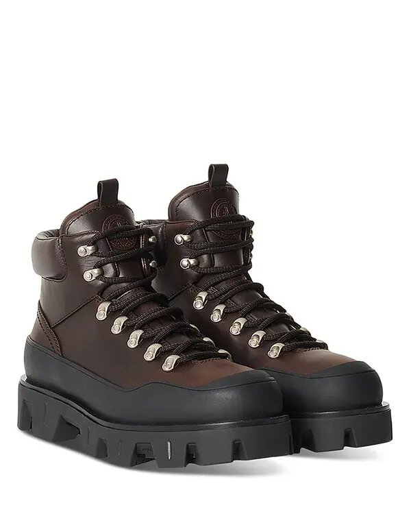 Moncler Peak Trek Lace Up Hiking Boots - Brown