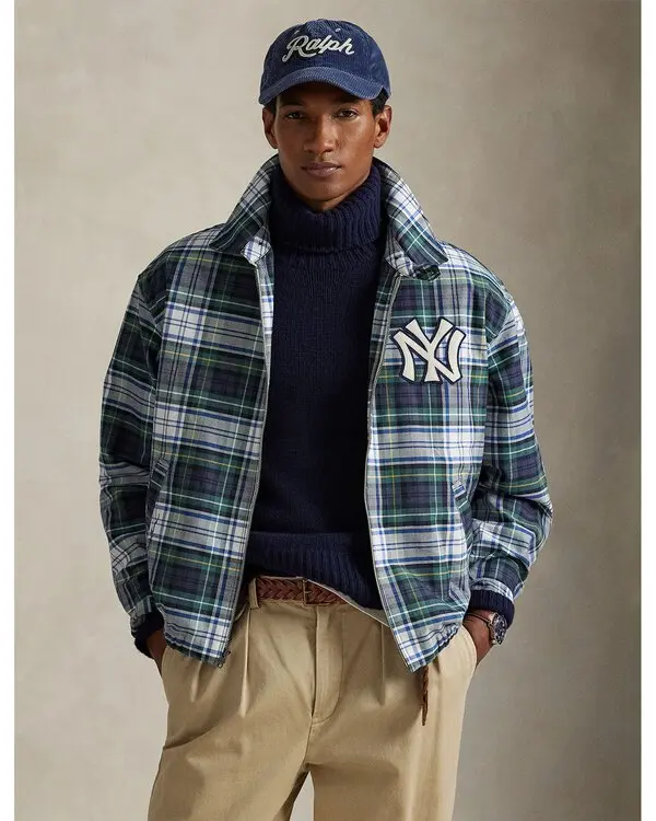 Polo Ralph Lauren Plaid Yankees Oxford Jacket