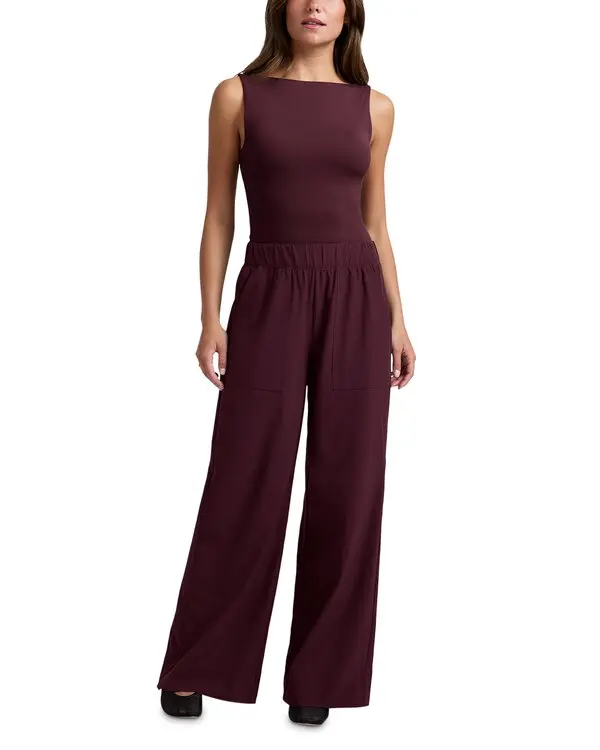Beyond Yoga Easy Wide Leg Pants - Black Cherry