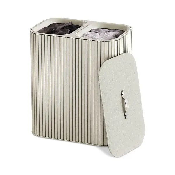JOSEPH JOSEPH Tota Luxe 90-liter Bamboo Laundry Separation Basket - Ecru