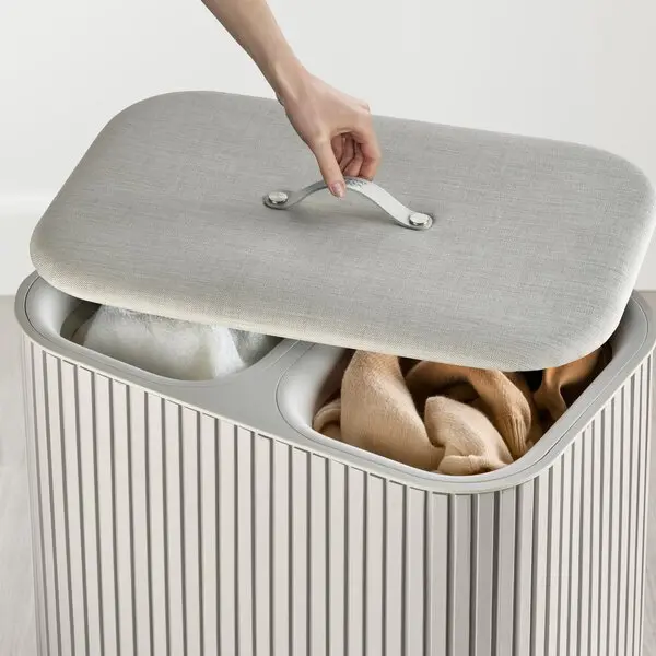JOSEPH JOSEPH Tota Luxe 90-liter Bamboo Laundry Separation Basket - Ecru