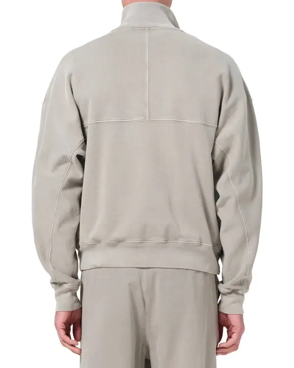 AGOLDE Idris Quarter Zip Sweatshirt - Wicker