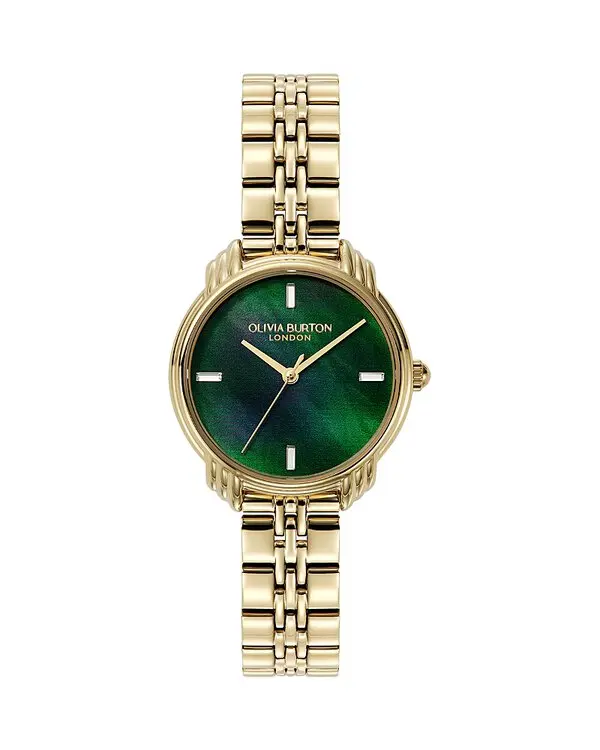 OLIVIA BURTON Art Deco 2.0 Watch, 30mm - Green/gold