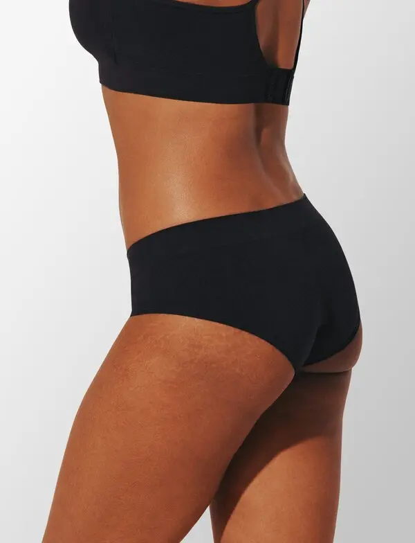 THIRDLOVE Seamless Cloud Cotton Hipster Panty - Black