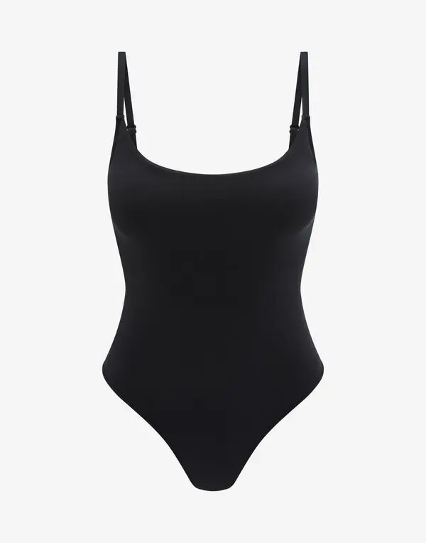 THIRDLOVE Seamless Stretch Cotton Bodysuit - Black