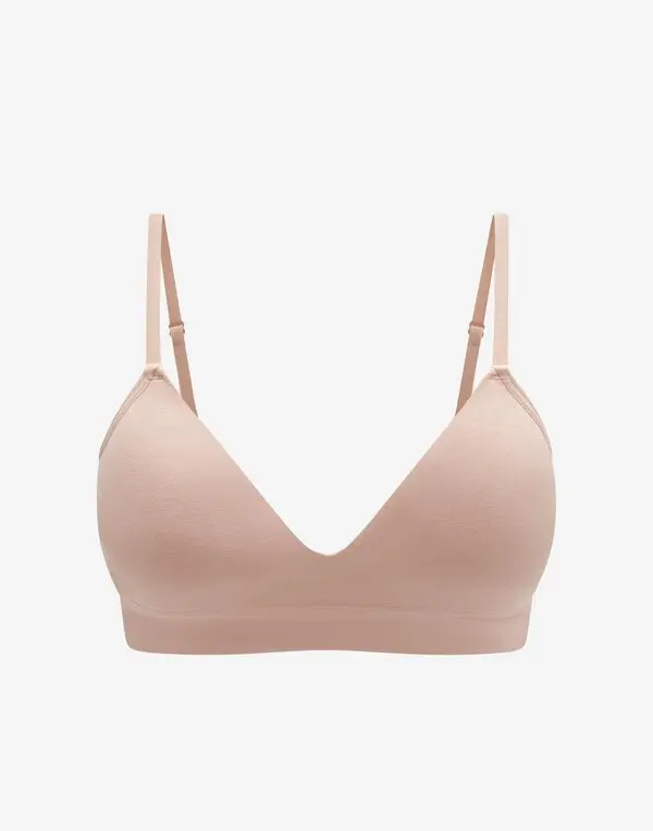 THIRDLOVE Seamless Stretch Cotton Wireless Bra - Rose Dust