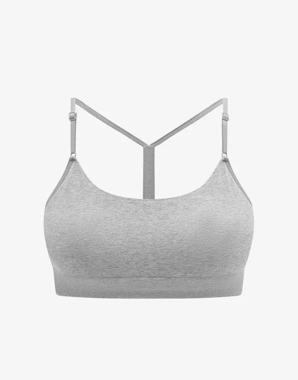 THIRDLOVE Seamless Cloud Cotton Wireless Bralette - Heather Gray