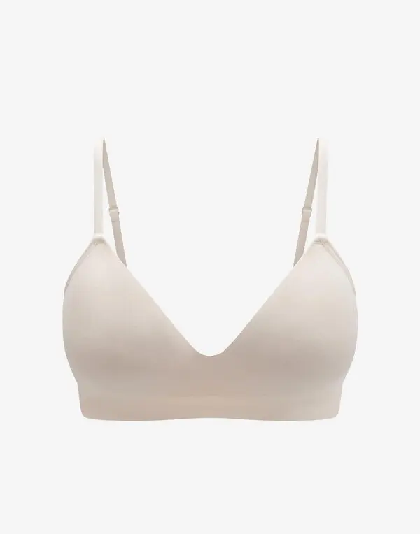 THIRDLOVE Seamless Stretch Cotton Wireless Bra - Sea Salt