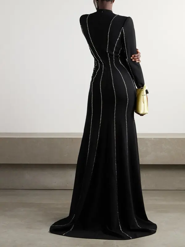 Jenny Packham Victoire Crystal-embellished Crepe Gown