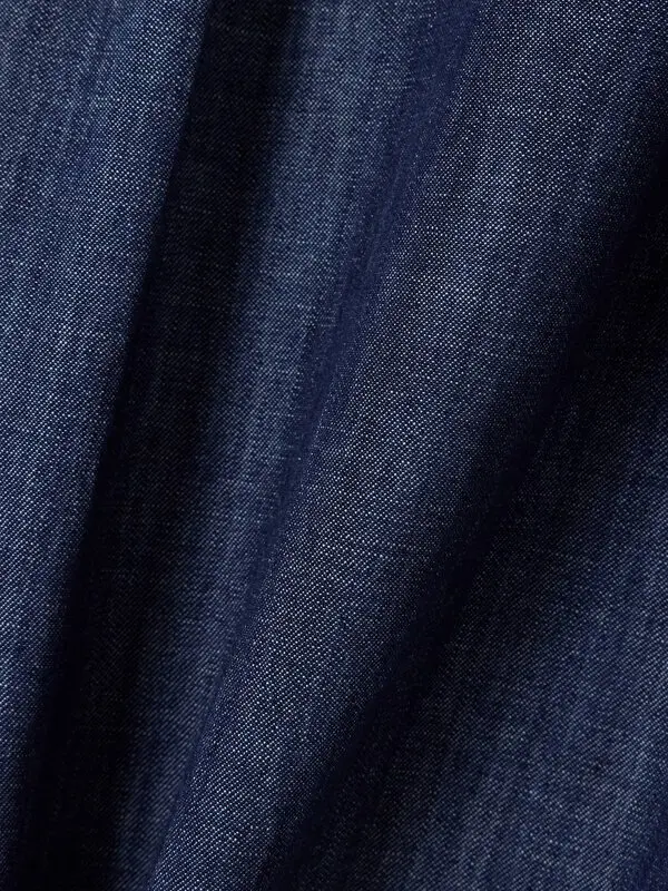 Another Tomorrow Oversized Organic Cotton-chambray Shirt