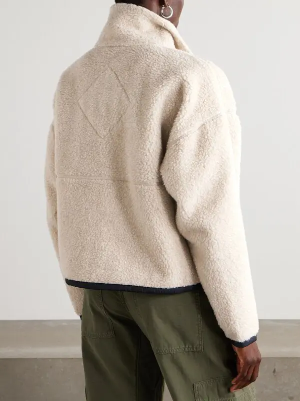 Canada Goose Simcoe Shell-trimmed Wool-blend Fleece Jacket - Neutrals