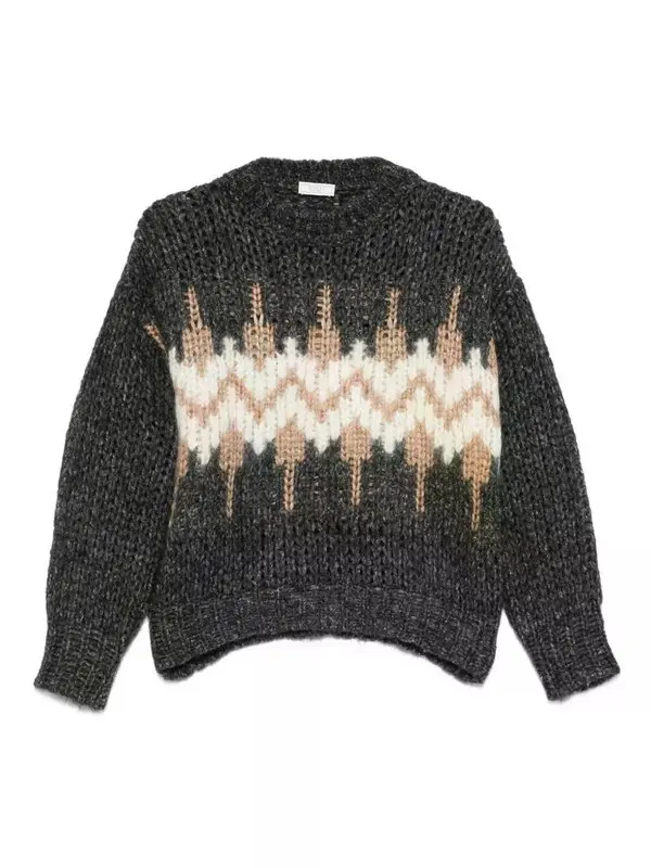 Peserico Jacquard-pattern Knit Sweater