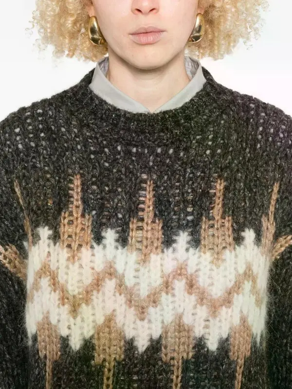 Peserico Jacquard-pattern Knit Sweater